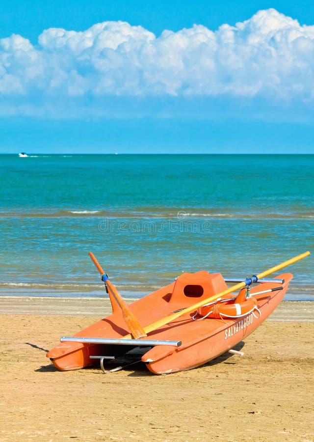 Rescue boat alongshore stock photo. Image of tropic, beach - 10764788