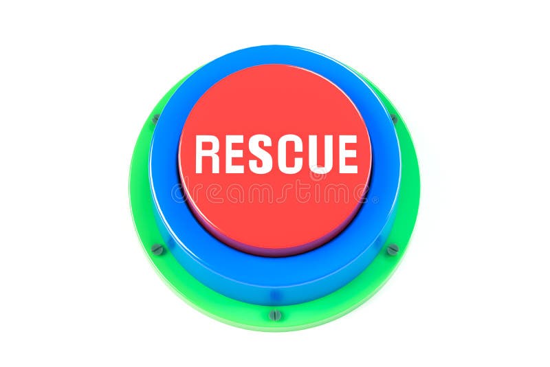 Rescue button stock illustration. Illustration of button - 129408047