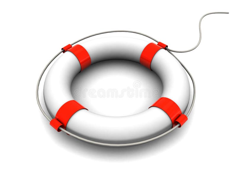 Rescue Circle for Help in Water Stock Illustration - Illustration of ...