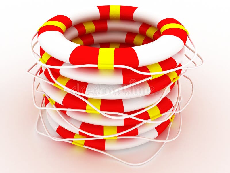 Rescue Circle for Help in Water Stock Illustration - Illustration of ...