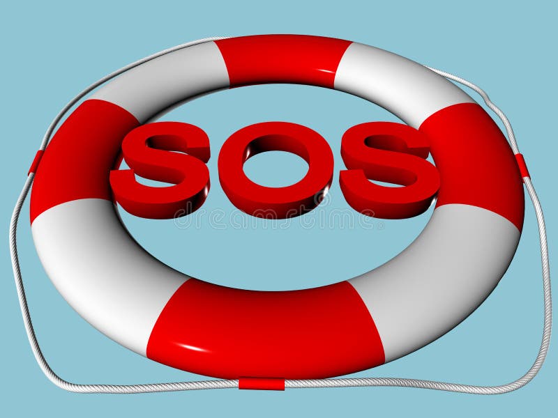 Rescue circle with text stock illustration. Illustration of floatin ...