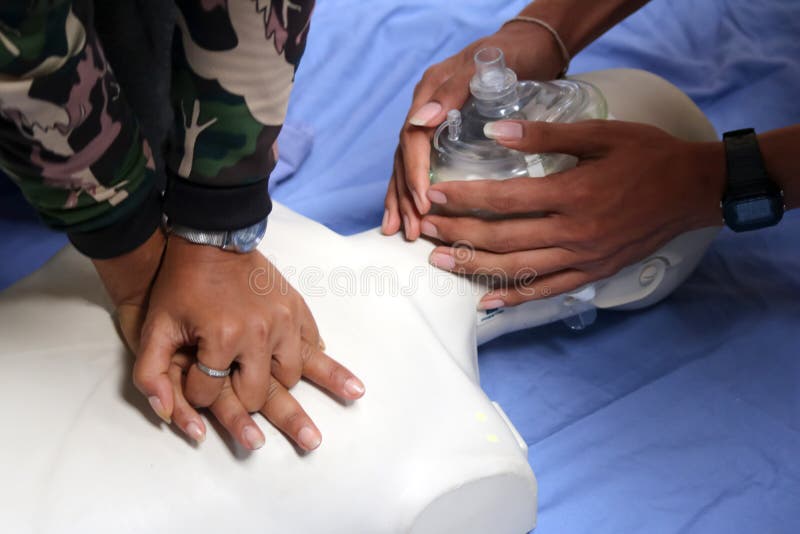 Rescue and CPR Training To First Aid. Stock Photo - Image of people ...