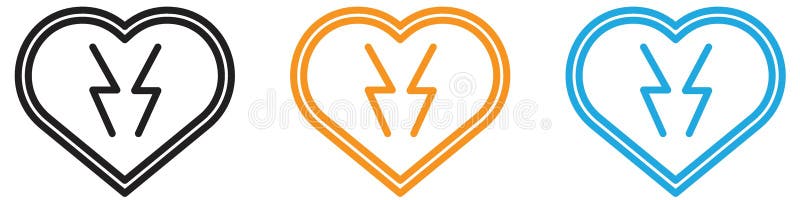 Rescue Defibrillator Vector Logo Set Collection for Web App Ui Stock ...