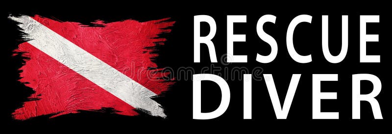Rescue Diver, Diver Down Flag, Scuba Flag Stock Illustration ...