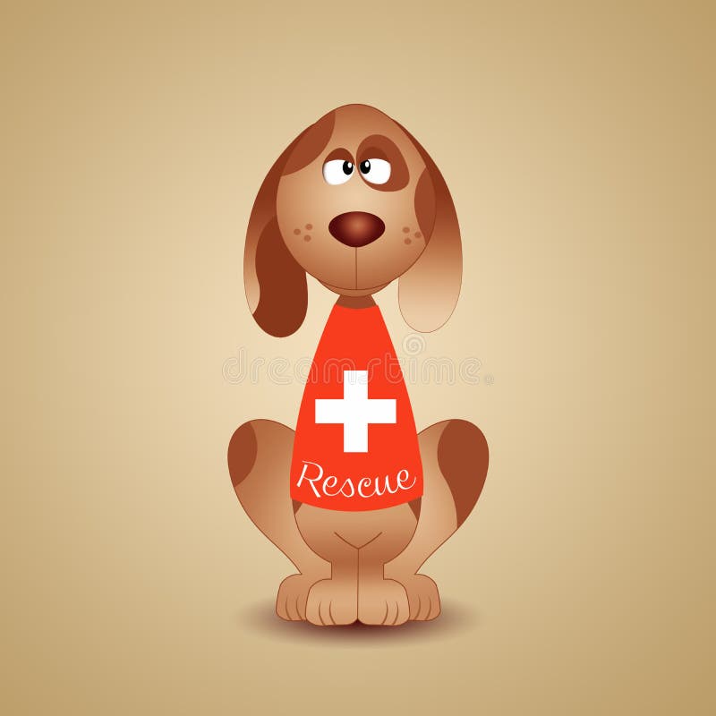 Rescue dog stock illustration. Illustration of funny - 42925324