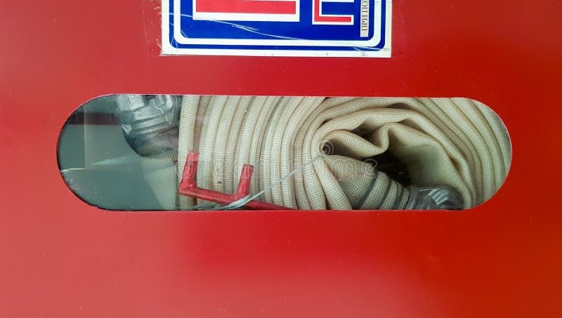Rescue Fire Fighting Equipment, Fire Line in a Red Box. Hydrant Box, a ...