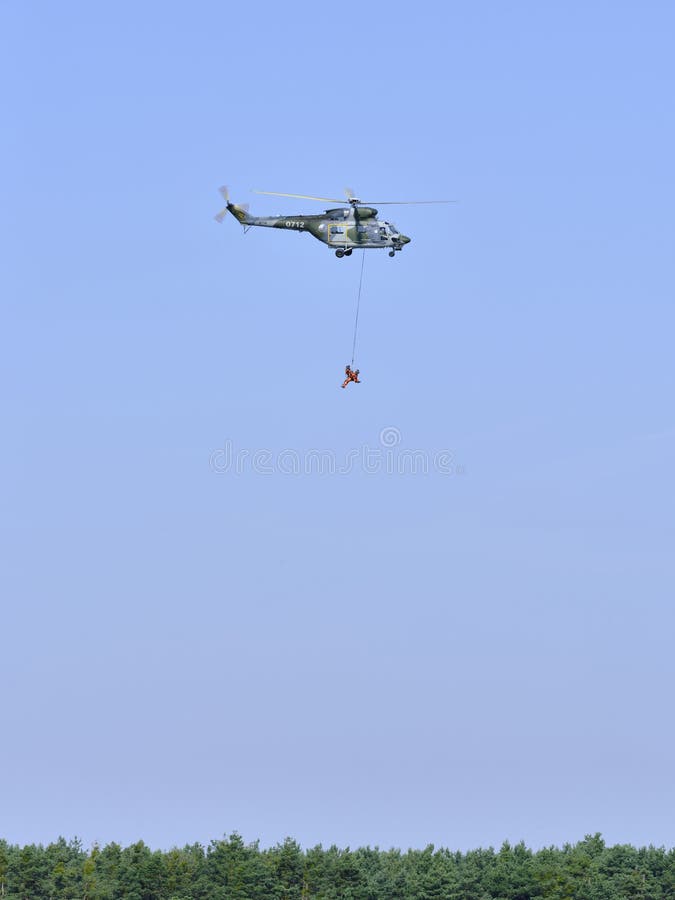 Rescue Helicopter in Action Editorial Stock Image - Image of high ...