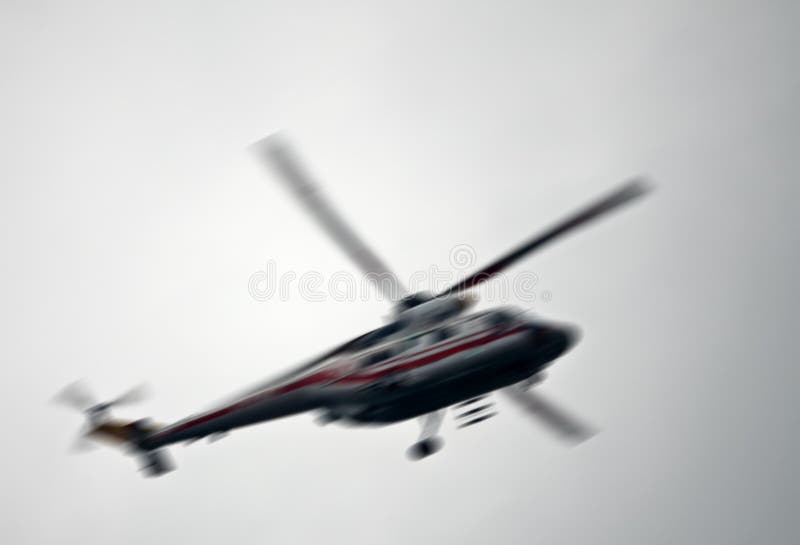 Rescue Helicopter with a Lowered Ramp Stock Photo - Image of light ...