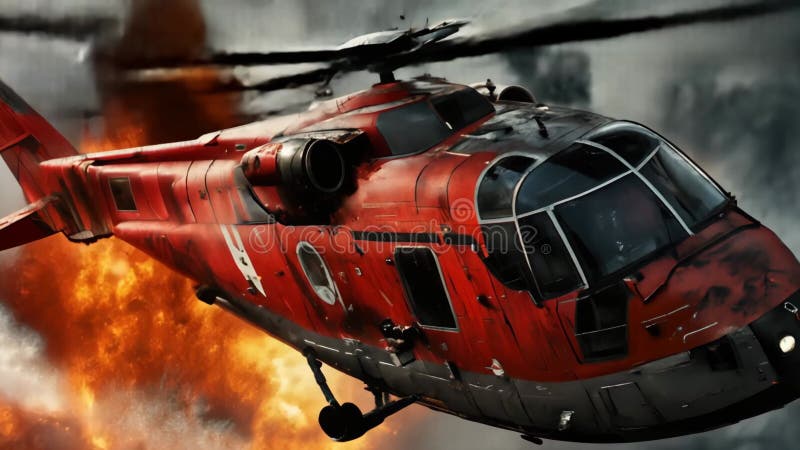 Rescue Helicopter Performs Daring Mission Amid Flames and Smoke in ...