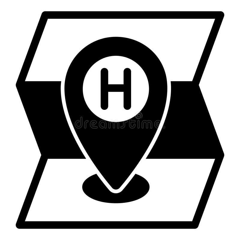 Rescue Location Pointer Solid Icon, Emergency Service Concept. Vector ...