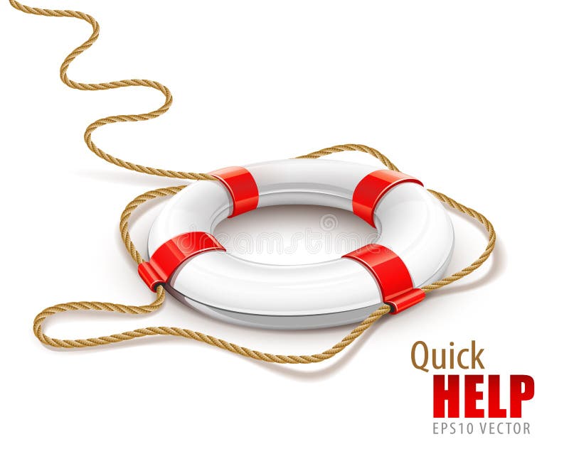 Rescue Circle for Help in Water Stock Illustration - Illustration of ...
