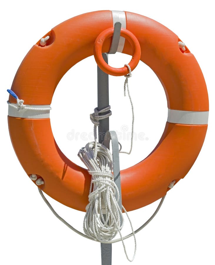 Rescue ring on white stock image. Image of assistance - 185807331