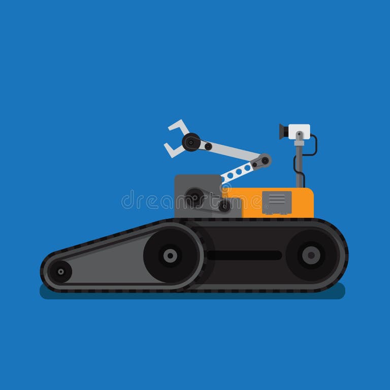 Rescue robot. stock illustration. Illustration of fire - 157436849