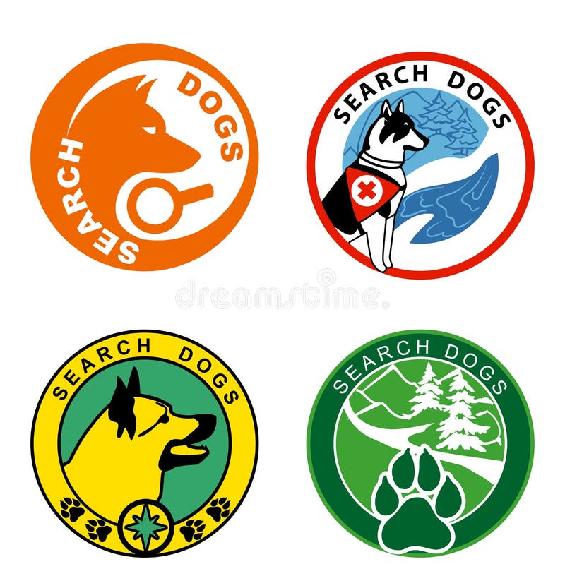 Rescue and search dog stock vector. Illustration of green - 25775491