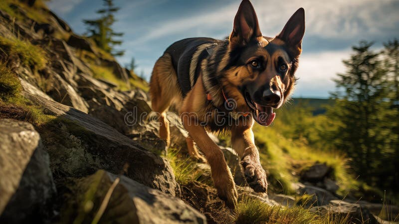 Rescue search dog stock illustration. Illustration of rescue - 307637801