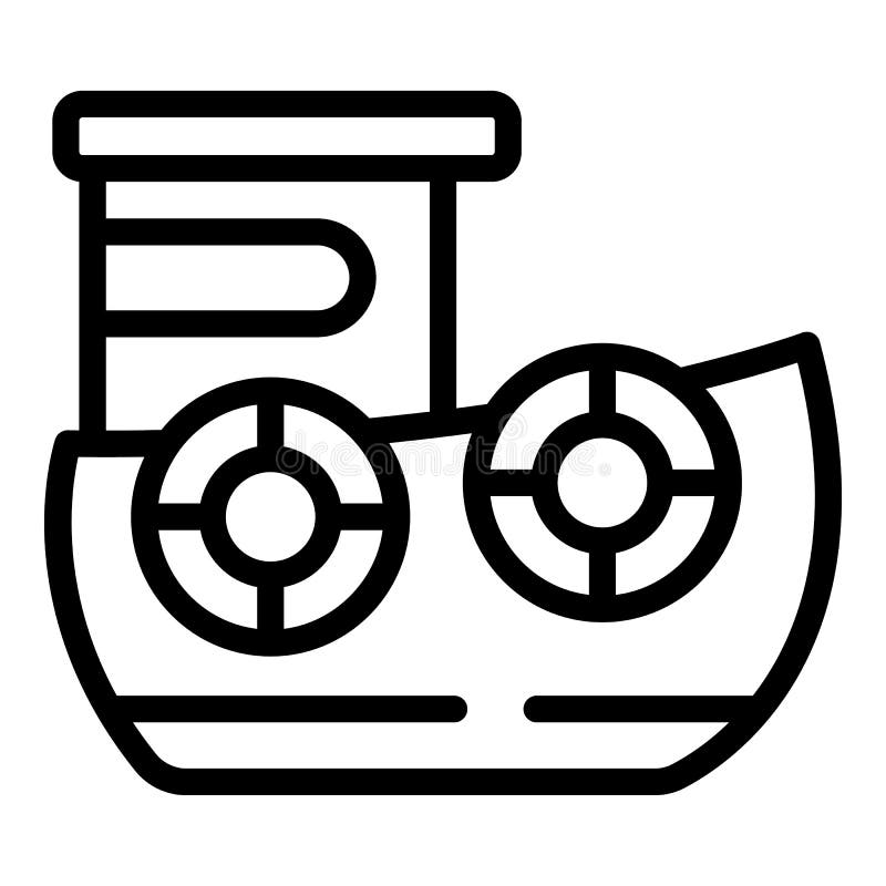 Rescue Ship Icon Outline Vector. Emergency Guard Stock Vector ...