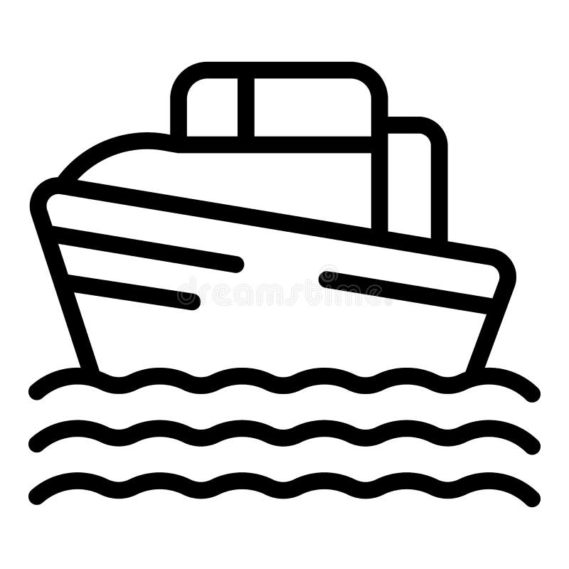 Rescue Ship Icon Outline Vector. Ocean Guard Stock Vector ...