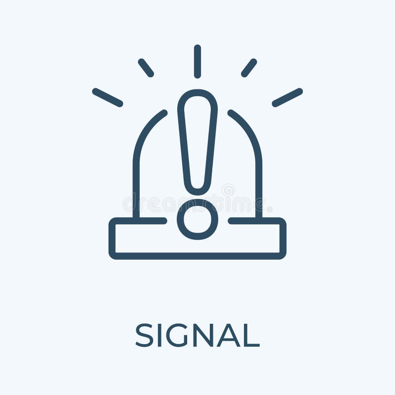 Rescue Signal or Police Alarm Editable Stroke Thin Vector Line Icon ...