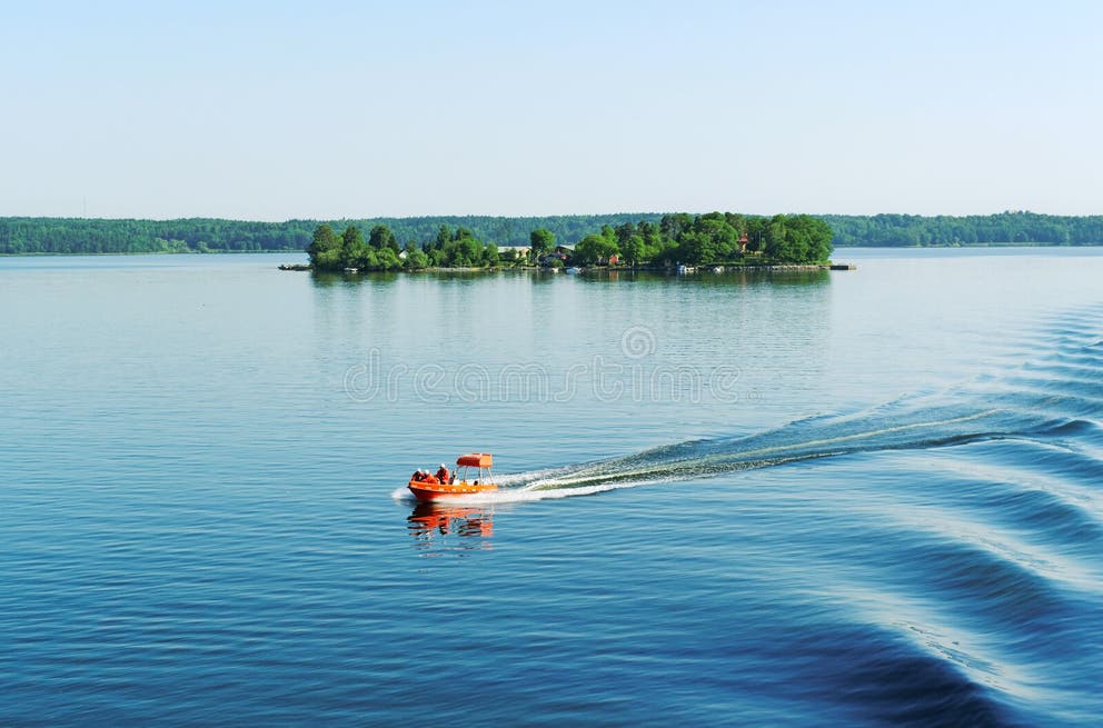 Rescue team on the water. stock photo. Image of skerries - 22923280