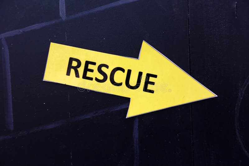 Rescue Warning Arrow. Danger Sign Stock Photo - Image of beware, mark ...