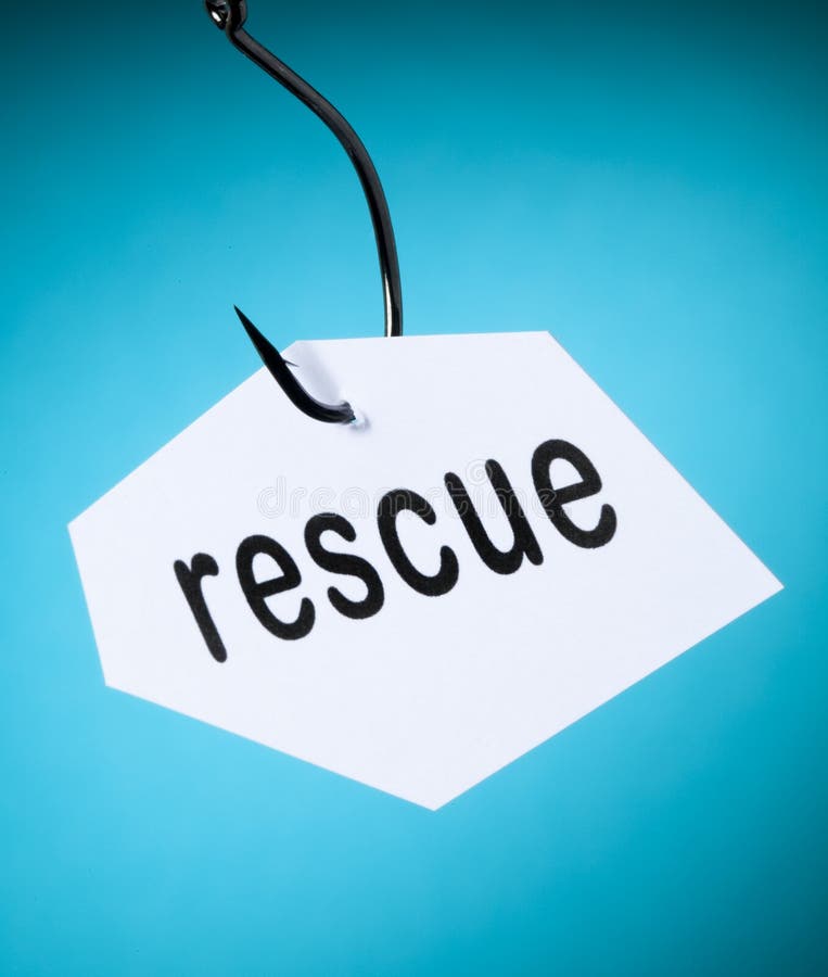 Rescue word on hook stock image. Image of preserve, catch - 30580265