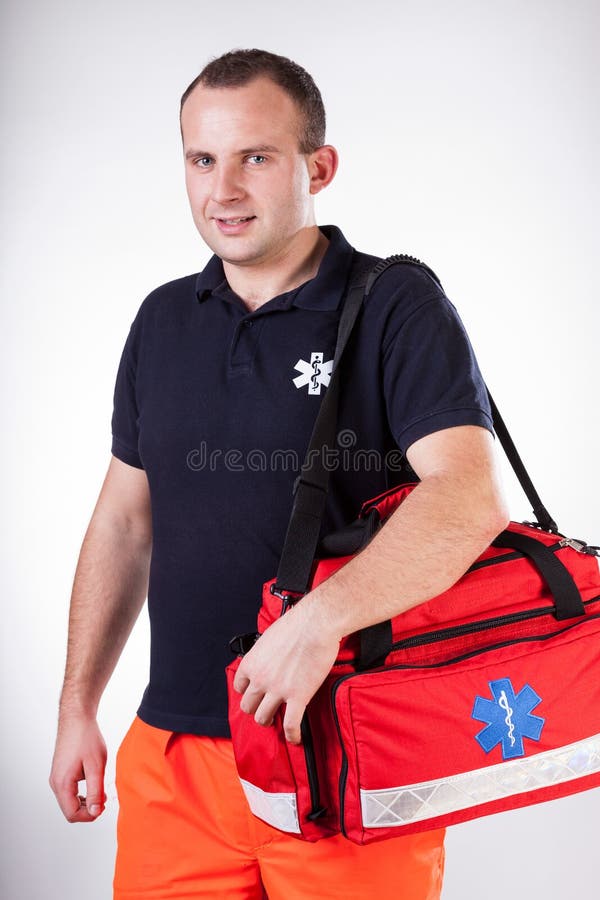 Rescuer Going To Help Patient Stock Photo - Image of adult, patient ...