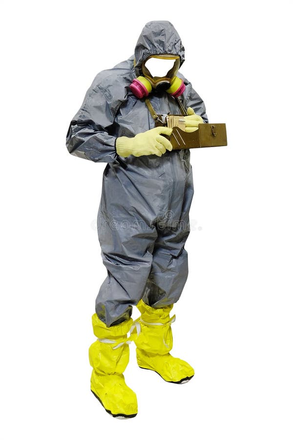 Man in protective suit stock photo. Image of gasmask - 28365818