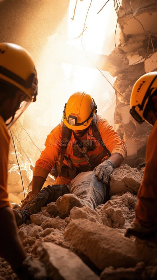 Rescuers Work Tirelessly To Save a Man Trapped Under Rubble in a ...