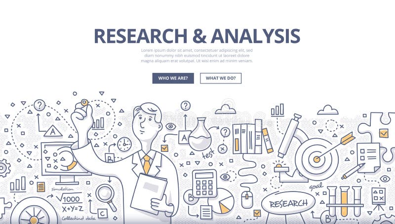 Research & Analysis Doodle Concept Stock Vector - Illustration of ...