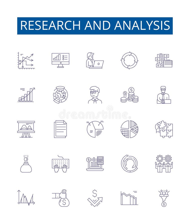 Research and Analysis Line Icons Signs Set. Design Collection of ... Research and Analysis Line Icons Signs Set. Design Collection of ...