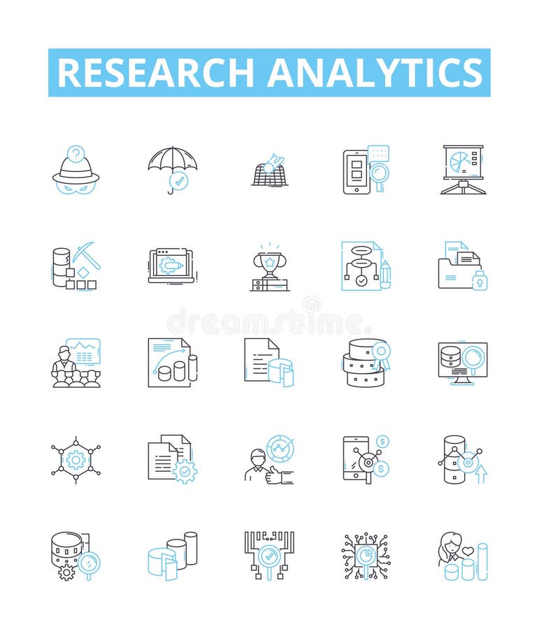 Research Analytics Vector Line Icons Set. Analytics, Research, Data ... Research Analytics Vector Line Icons Set. Analytics, Research, Data ...