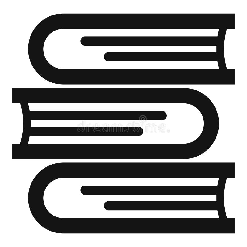 Research Books Stack Icon Simple Vector. Discovery Material Stock ...