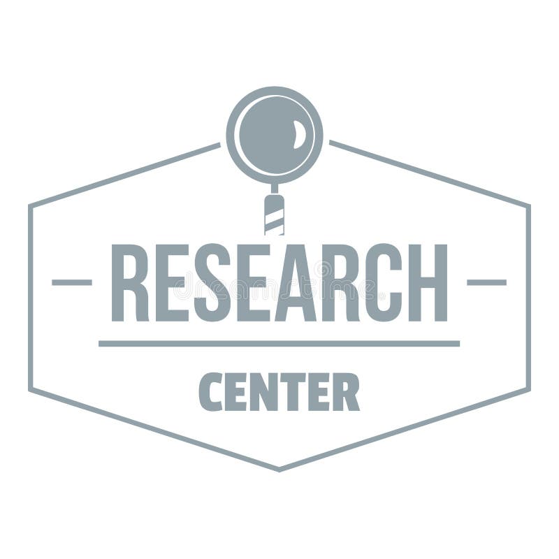 Research Center Logo, Simple Gray Style Stock Vector - Illustration of ...