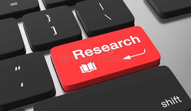Research button concept stock illustration. Illustration of ...