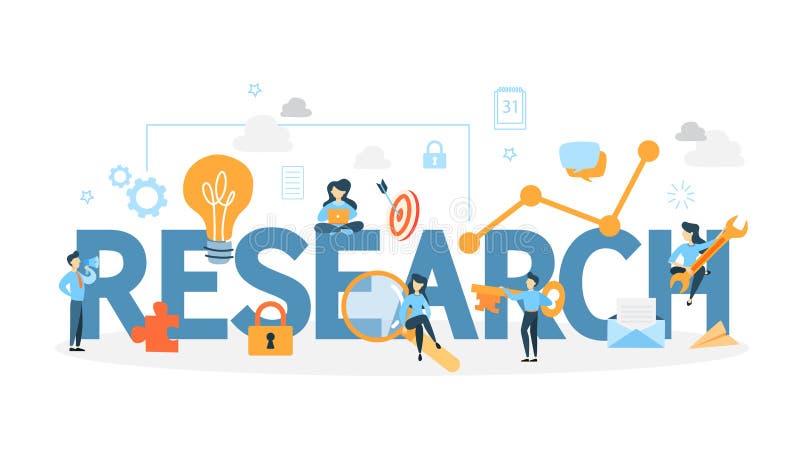 Research Concept Illustration. Stock Vector - Illustration of ...