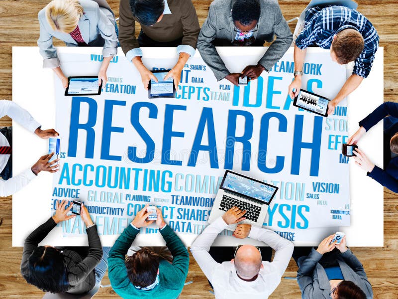 Research Data Facts Information Solutions Exploration Concept Stock ...