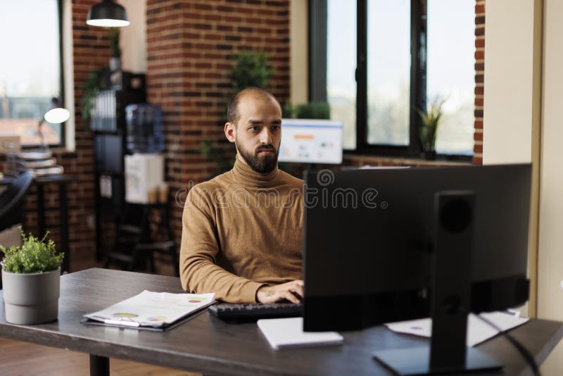 Research Department Team Leader Working on Financial Solutions while ...