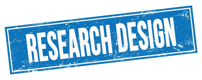 RESEARCH DESIGN Text on Blue Grungy Rectangle Stamp Stock Illustration ...
