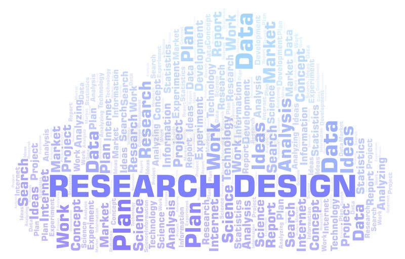 Research Design word cloud stock illustration. Illustration of research ...
