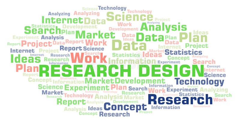 Research Design word cloud stock illustration. Illustration of cloud ...