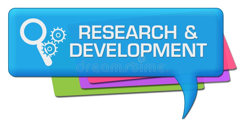 Research and Development Blue Colorful Comment Symbol Stock ...