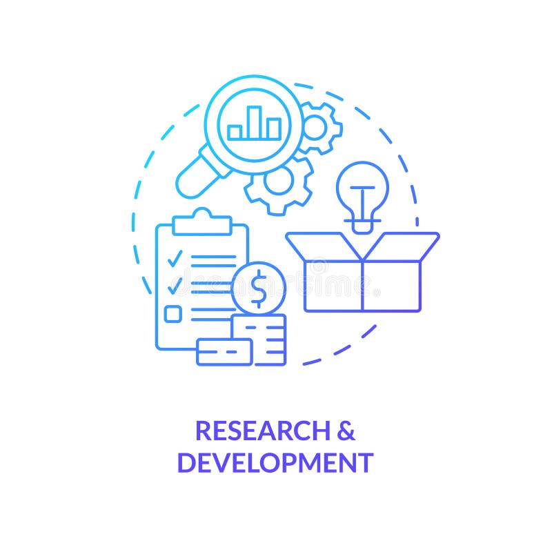 Research and Development Blue Gradient Concept Icon Stock Vector ... Research and Development Blue Gradient Concept Icon Stock Vector ...