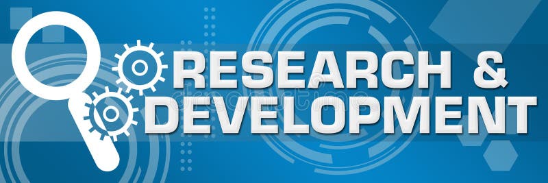 Research and Development Blue Technology Background Stock Illustration ...