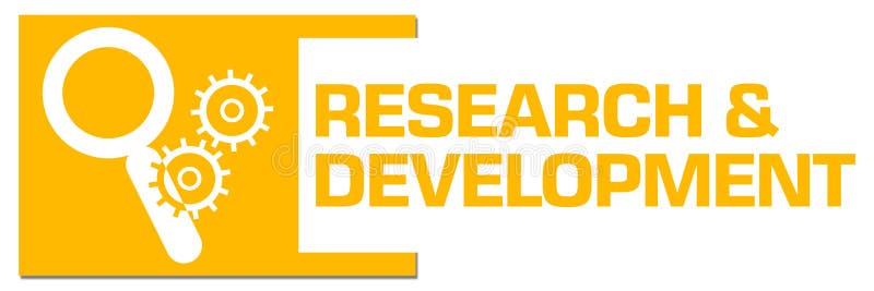 Research and Development Yellow Abstract Box Symbols Stock Illustration ...