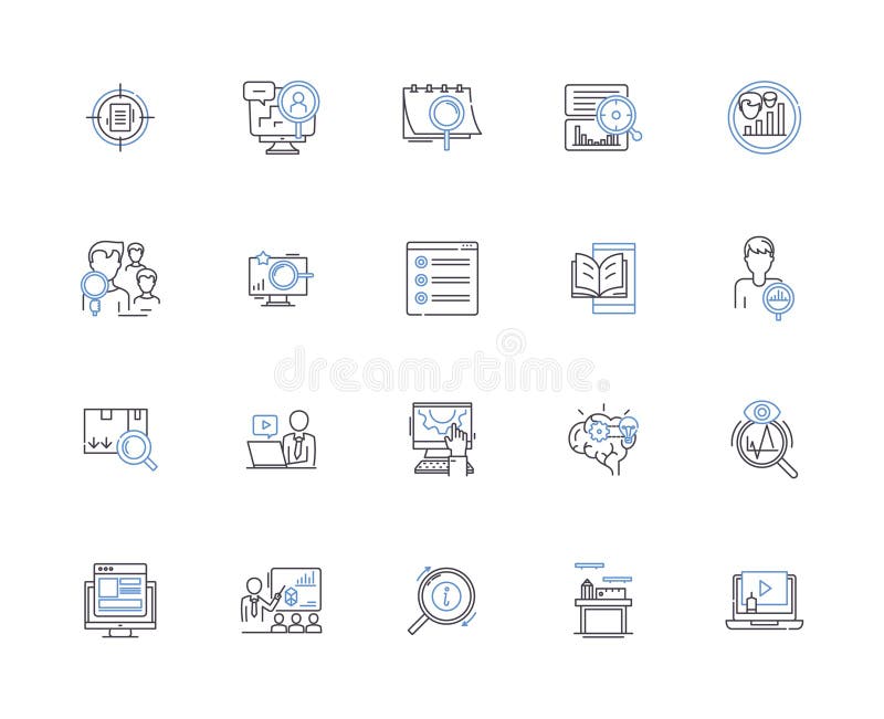 Research and Development Outline Icons Collection. Research ...
