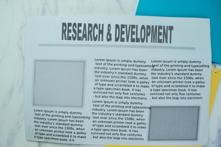 Research and Development Text in Headline Isolated on Office Desk. Newspaper Concept Stock Photo ...