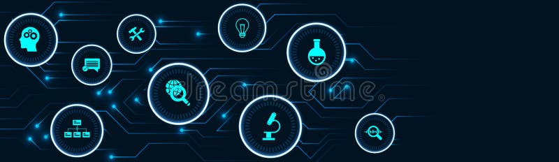 Research Development Vector Illustration. Concept with Connected Icons ...