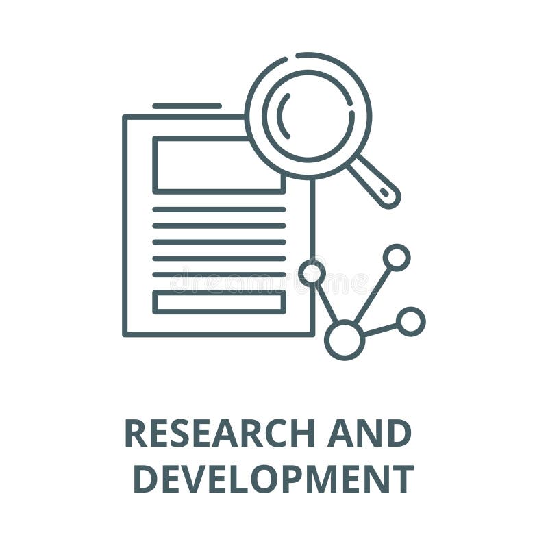 Research and Development Vector Line Icon, Linear Concept, Outline Sign ...