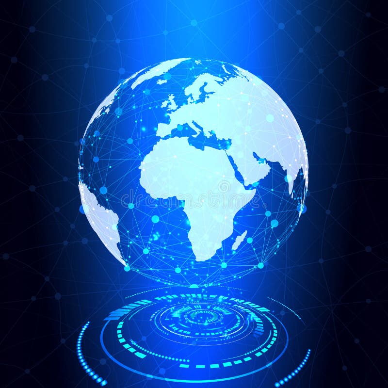 Research Earth, Globe Connection, Tech Background - Vector Stock ...