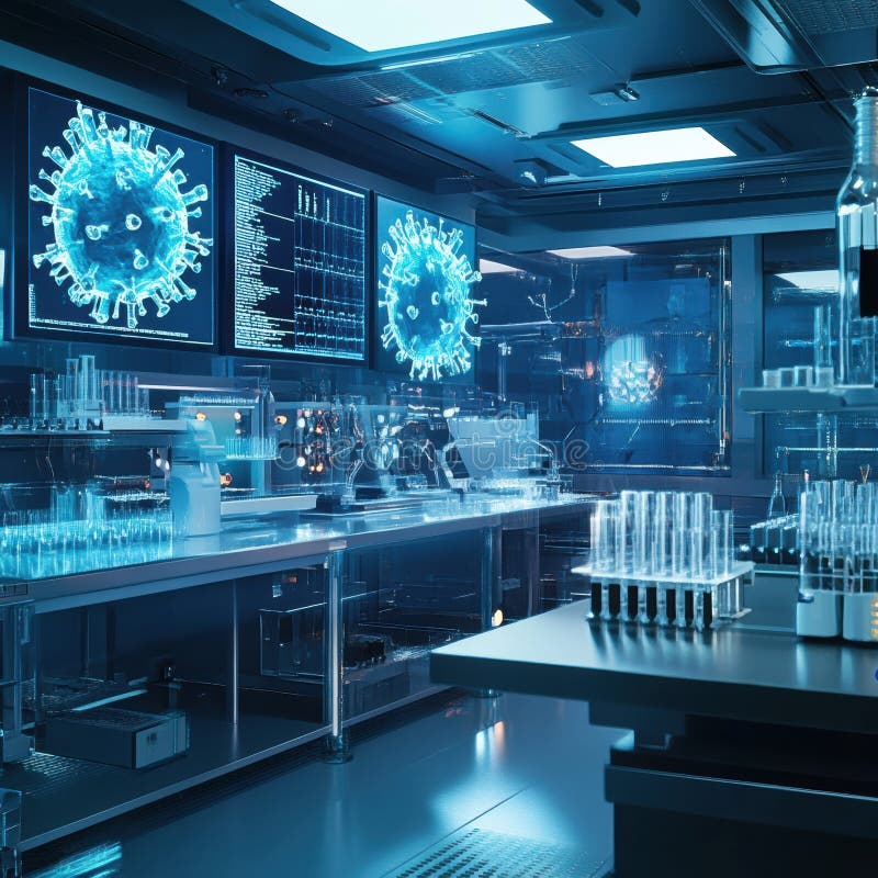 Modern Laboratory Showcasing Advanced Research with Test Tubes and ...